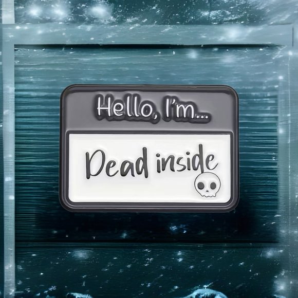 Jewelry | Hello Im Dead Inside Skull Enamel Pin Brooch New Funny | Poshmark